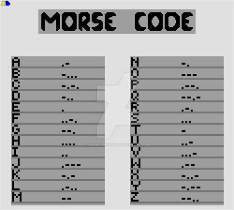 Morse Code By Spongedrew250 On Deviantart