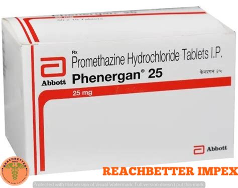 Phenergan 25 Promethazine Tablet For Hospital Box At Rs 25stripe In