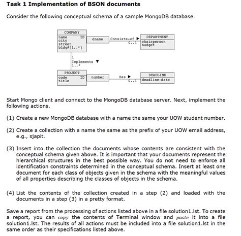 Solved Task Implementation Of BSON Documents Consider The Chegg