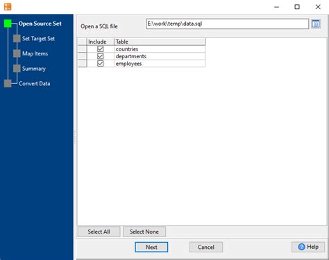 Import Each Table Data In A Sql File To A Separate Oracle Table