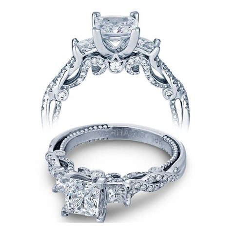 Three Stone Verragio Insignia Twisted Engagement Ring Engagement