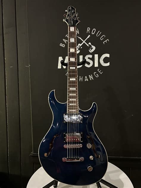 Chafin Volante Custom Semi Hollow Trans Blue Reverb