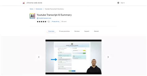 youtube transcript ai summary — ai tools catalog