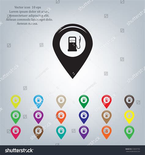 Map Pointer With Gas Station Icon Vector Royalty Free Stock Vector Avopix