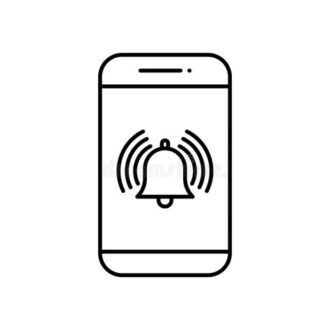 Mobile Alarm Icon Stock Vector Illustration Of Push 330251336