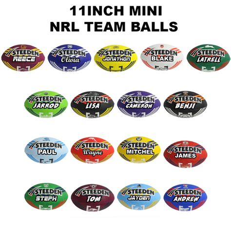 Personalised Official Nrl Team Balls 11inch Mini Ball Npa Events
