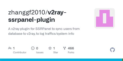 GitHub Zhanggf V Ray Ssrpanel Plugin A V Ray Plugin For SSRPanel To Sync Users From
