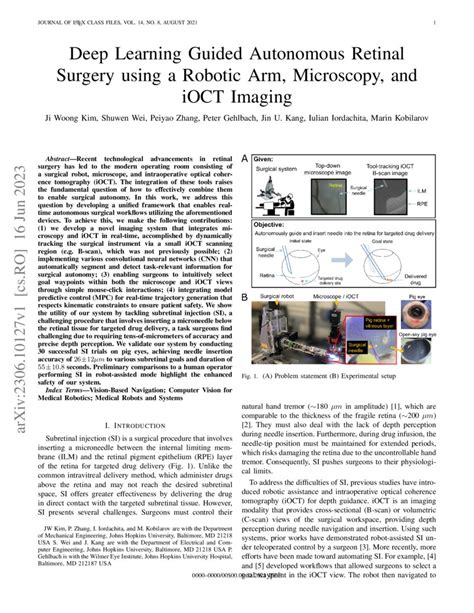 Deep Learning Guided Autonomous Retinal Surgery Using A Robotic Arm Microscopy And Ioct