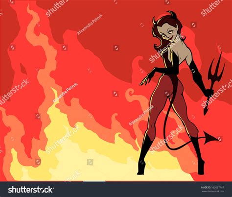 Devil Woman Stock Vector Royalty Free 162667187 Shutterstock