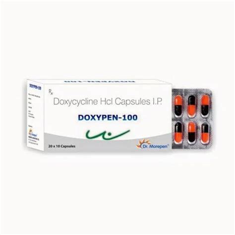 100mg Doxypen Doxycycline Hcl Capsules Ip At ₹ 198 Box Nagpur Id 2855702244630