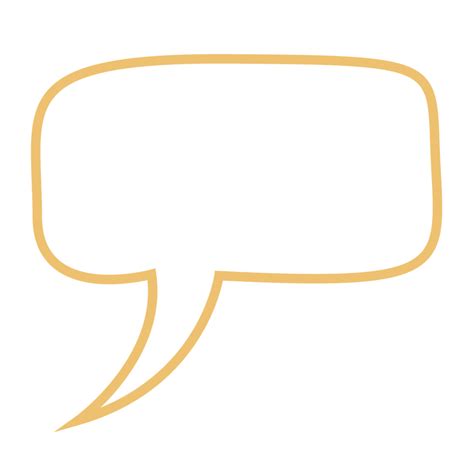 Blank Speech Bubble Dialog Outline Comic Style Chat Dialog Simple Dialog Shape Png