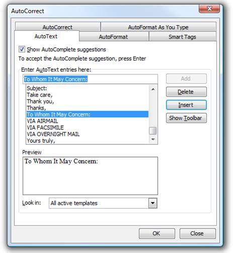 How To Insert Auto Text In Word Gsememo