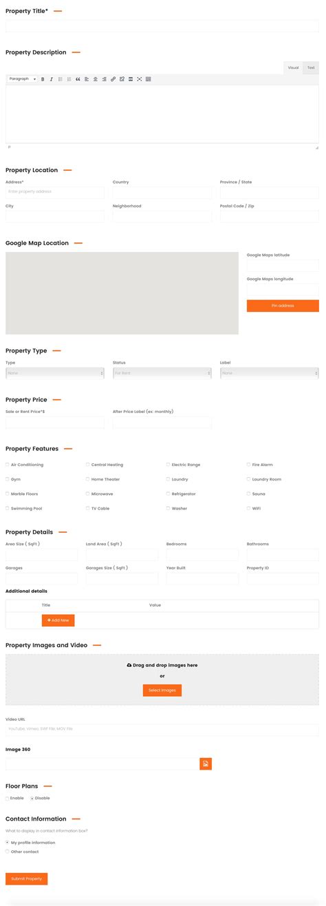 Add New Property On The Frontend Essential Real Estate