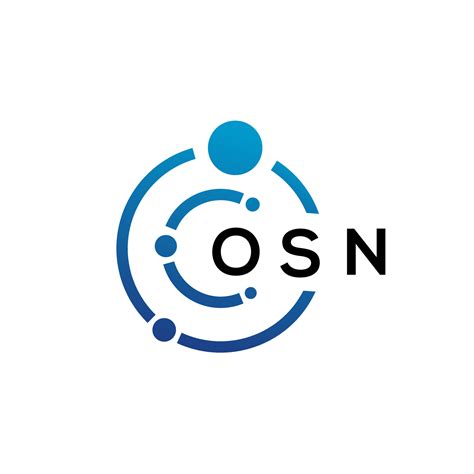 Diseño De Logotipo De Tecnología De Letras Osn Sobre Fondo Blanco Osn Creative Initials Letter