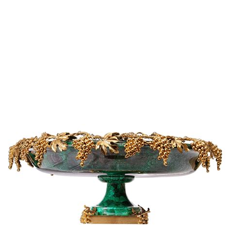 Фруктовница малахитовая купить в Москве Ювелирный Дом Cluev Decor