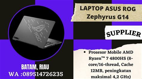 Promo Laptop Asuz Rog Pasuruan Wa 089514726235 By