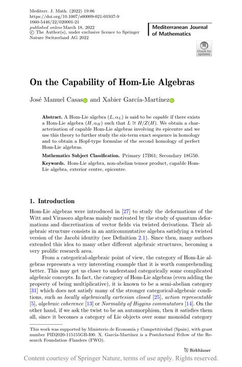 On The Capability Of Hom Lie Algebras Request Pdf