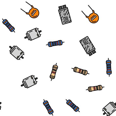 Electronic Component Circuit Chip Vector Seamless Pattern 32516076