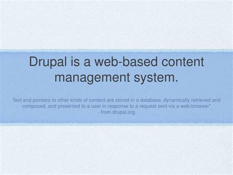 Ppt Drupal Crash Course Building Websites With The Powerful Cms Powerpoint Presentation Id