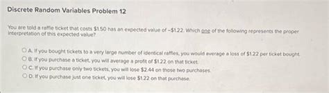 Solved Transcribed Image Text Discrete Random Variables Problem 12 1 Answer Transtutors