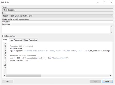 Write Back To Database From Spotfire Using R Data Functions Spotfire