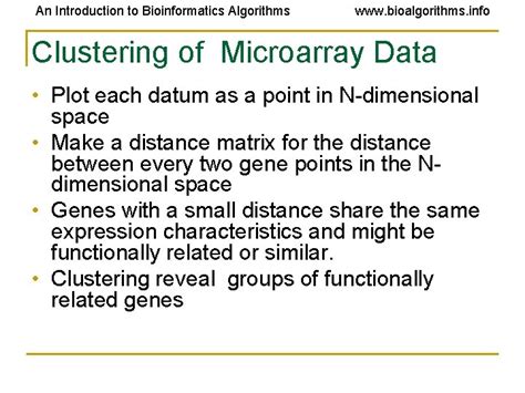 An Introduction To Bioinformatics Algorithms Bioalgorithms Info
