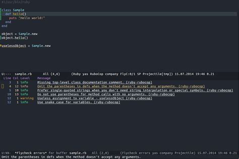 Emacs Статический анализ Ruby кода Свиридов Александр