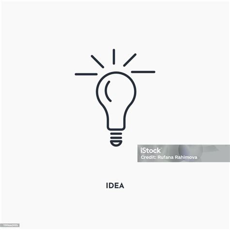 Idea Outline Icon Simple Linear Element Illustration Isolated Line Idea