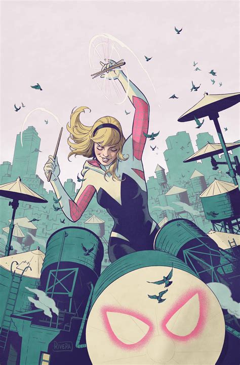 Spider Gwen Ghost Spider 1 Rivera Variant Cover 1 In 50 Copies