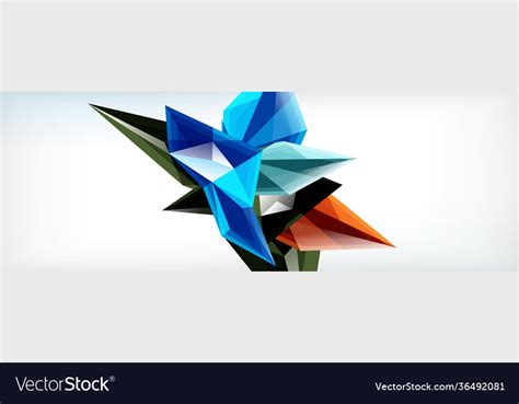 3d Triangles And Pyramids Abstract Royalty Free Vector Image