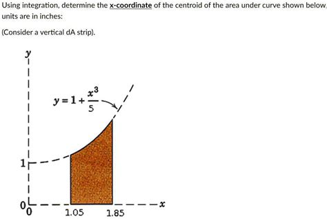 [get answer] using integration determine the x coordinate of the