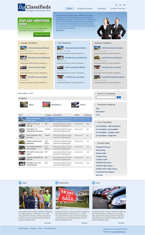 Classified Ad Template