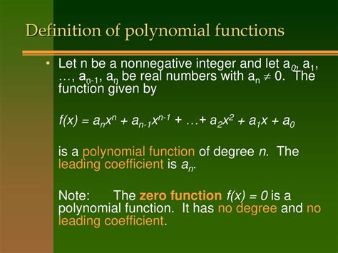 Warm Up Activity Determine Which Of The Following Are Polynomial Functions If So State The