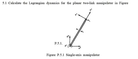 Solved 51 Calculate The Lagrangian Dynamics For The Planar Two Link