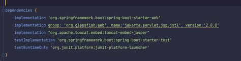 Springboot 5 Test Could Not Find Rvletjstl Required By Project