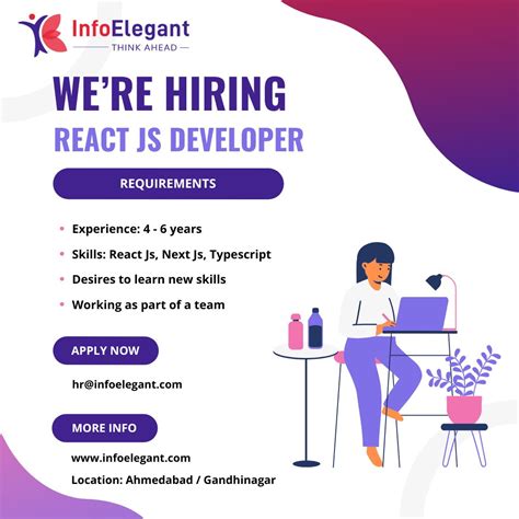 🚀 Were Hiring React Js Developer Infoelegant Solutions Pvt Ltd