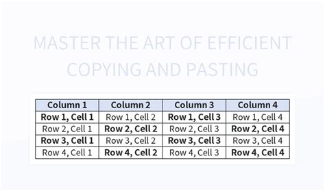 Master The Art Of Efficient Copying And Pasting Excel Template And