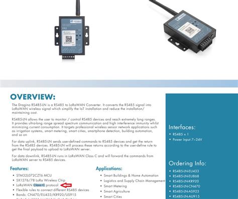 lorawan class a b and c