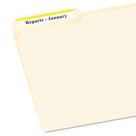 Avery Permanent File Folder Labels TrueBlock Inkjet Laser Yellow