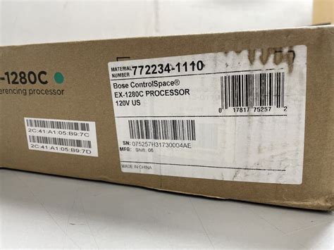 Bose Ex 1280c Controlspace Pro Audio Conferencing Sound Signal Process Lpav