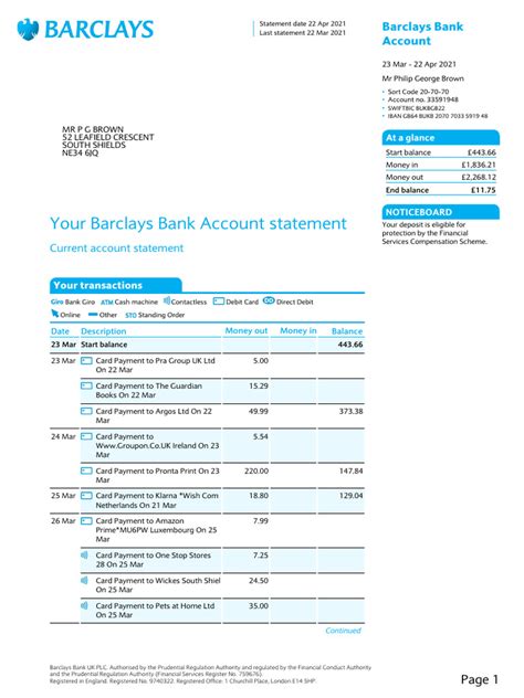 Statement 22 Apr 21 Ac 33591948 Pdf Overdraft Debit Card