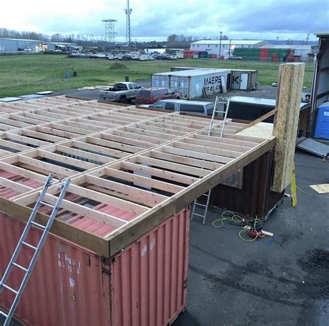 Shipping Container House With Roof Installation