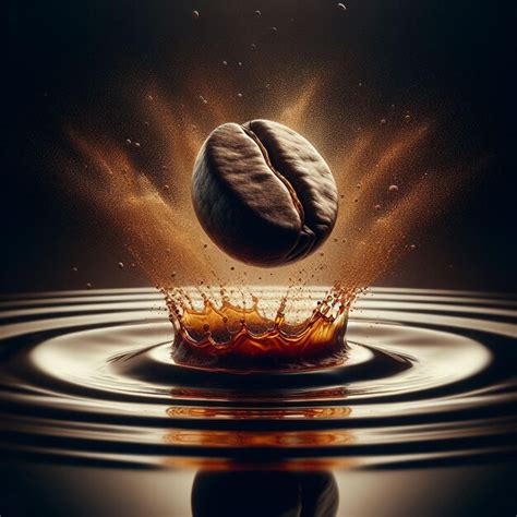 Premium Photo Coffee Bean Suspended In Midair Surface Split Open Particles Disperse