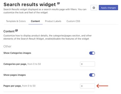 How To Hide The Pages Section From Search Results Widget Searchanise Documentation