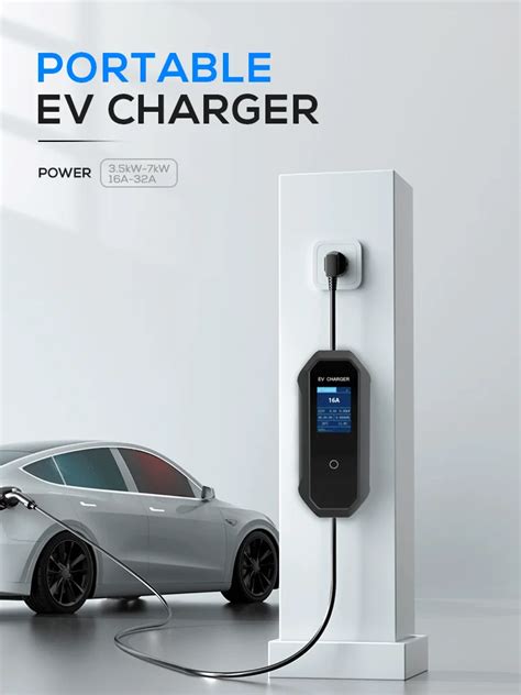 Orvod 현재 Lcd 화면 Ac Ev 가정용 충전기 모드 2 전기 자동차 유형 1 유형 2 35kw 7kw 유형 2 Ev 충전기 Buy Ev 휴대용 충전기휴대용