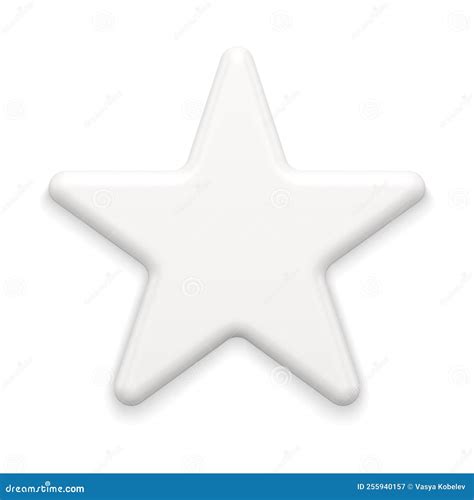 Tenderness White Glossy Five Pointed Star Design Leadership Achievement