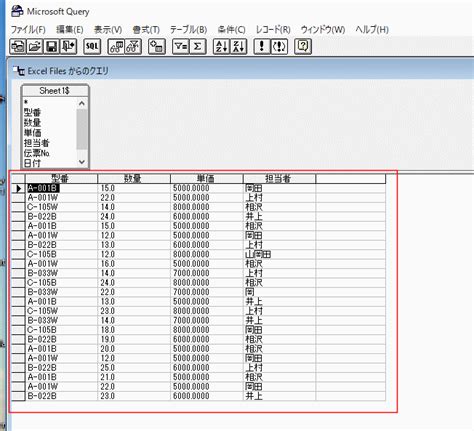 Microsoft Queryを使って外部データを取り込む:excelの基本操作 Microsoft Queryを使って外部データを取り込む:excelの基本操作