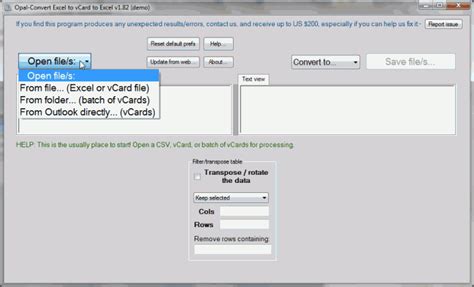 Opal Convert Excelvcfcsvvcard Documentation
