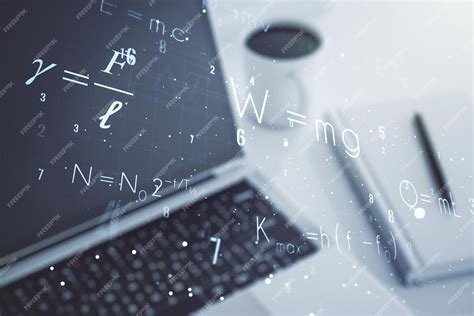Premium Photo Creative Scientific Formula Illustration On Modern Computer Background Science