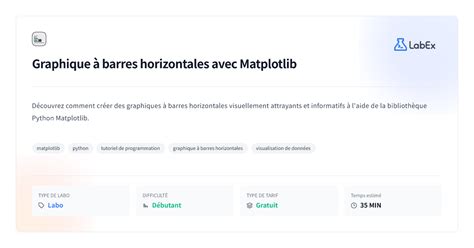 Maîtriser Les Graphiques à Barres Horizontales Avec Matplotlib Labex